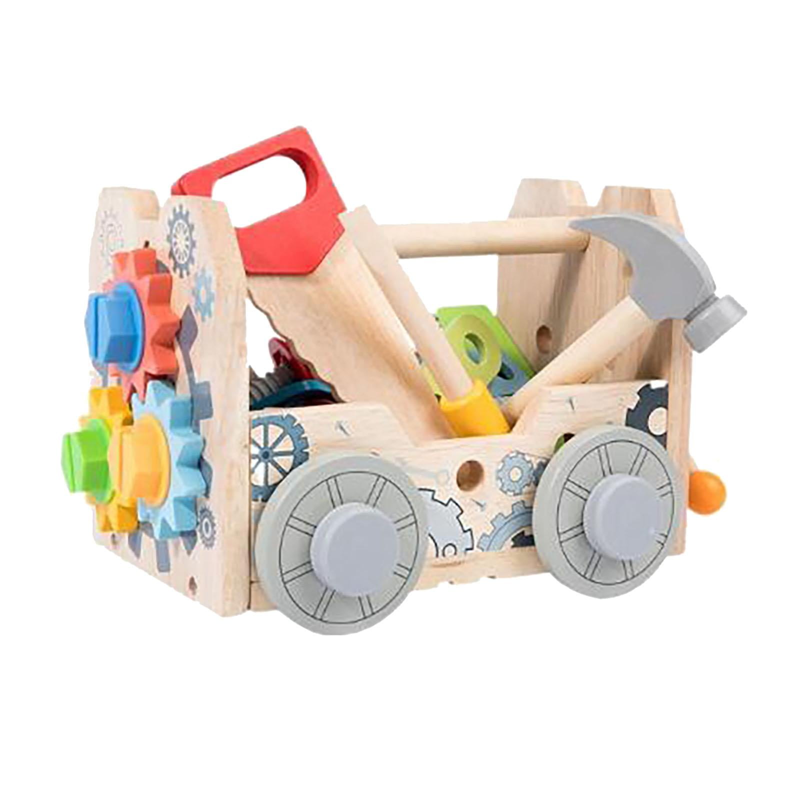 Rushawy Montessori Construction Toys Wooden Tool Toy Set Learning ...