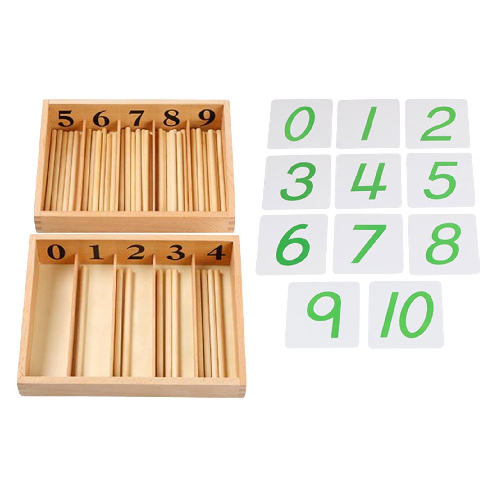 Rushawy Montessori Spindle Box Educational Toys Math Material for Baby ...
