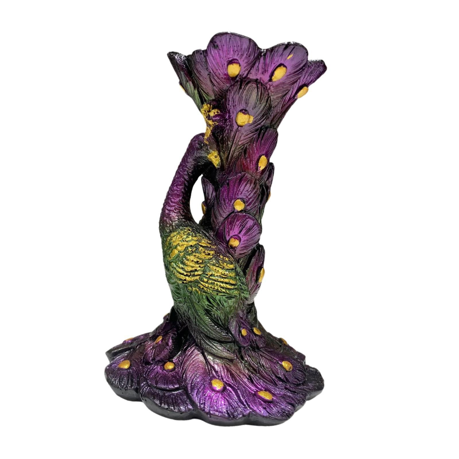 Rushawy Peacock Figurine Sphere Display Stand Desk Collection for ...