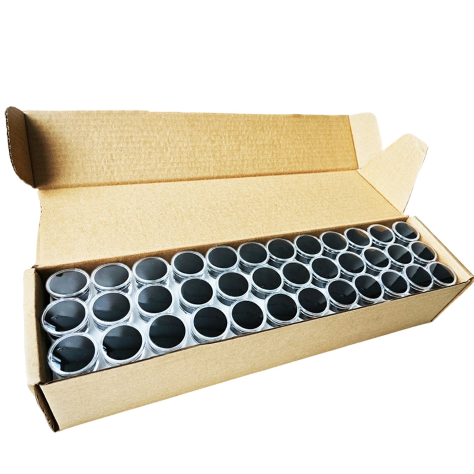 Rushawy Round Gem Display Box Individual Compartments Acrylic Bead ...