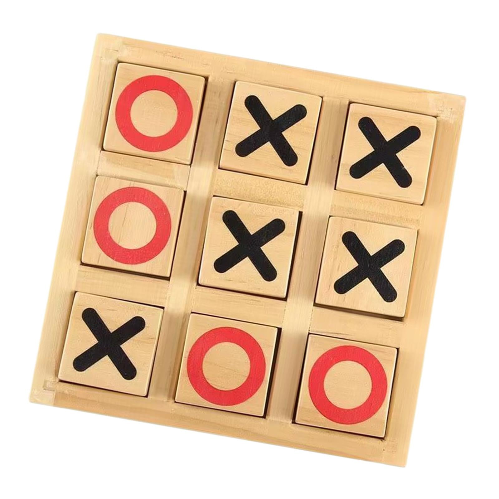 Rushawy Wooden Tic TAC Toe Game Noughts and Crosses XO Chess Board Game ...