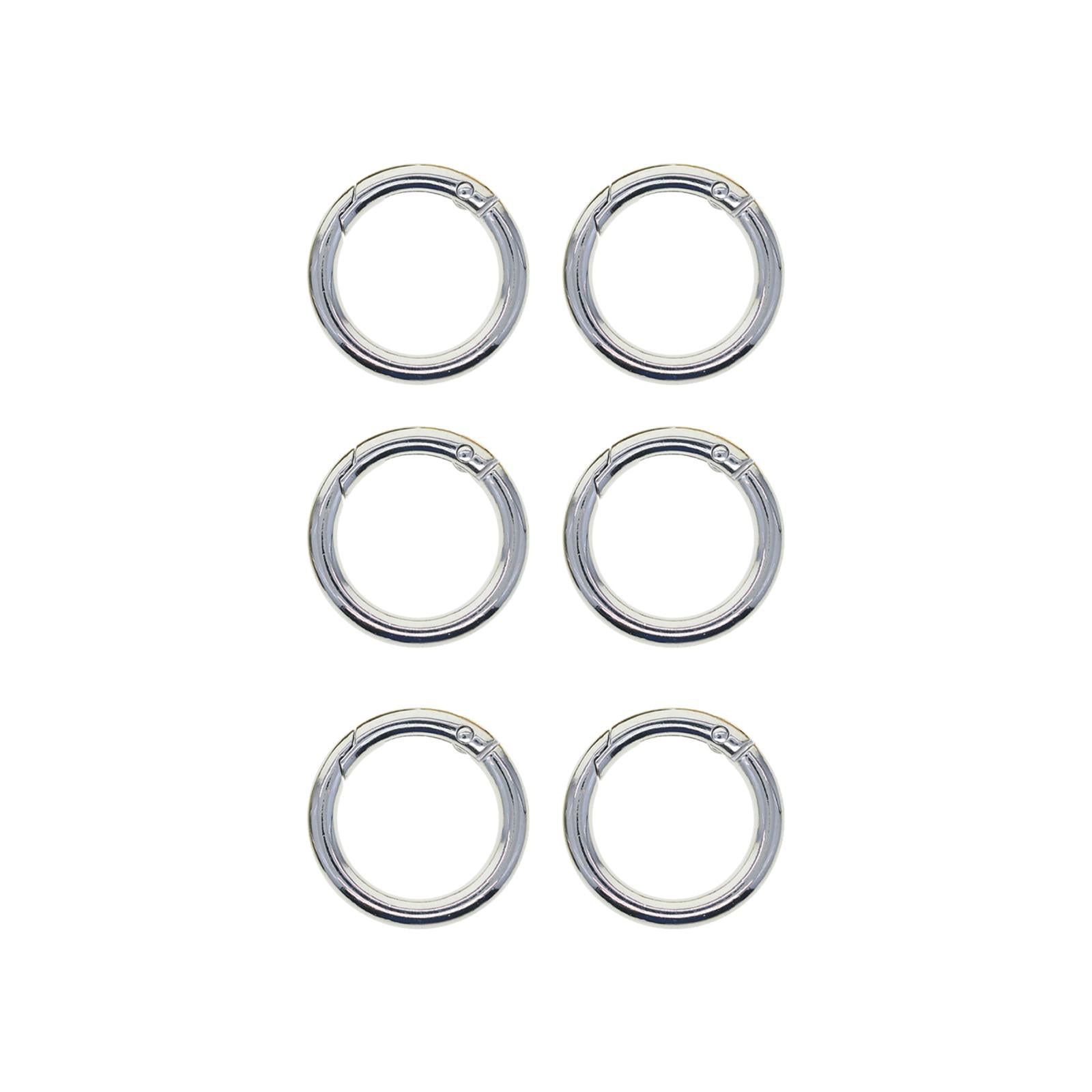 Rushay 6 Pieces O- Spring Gate Snap Hook Round Clasp Lock DIY Accessory ...