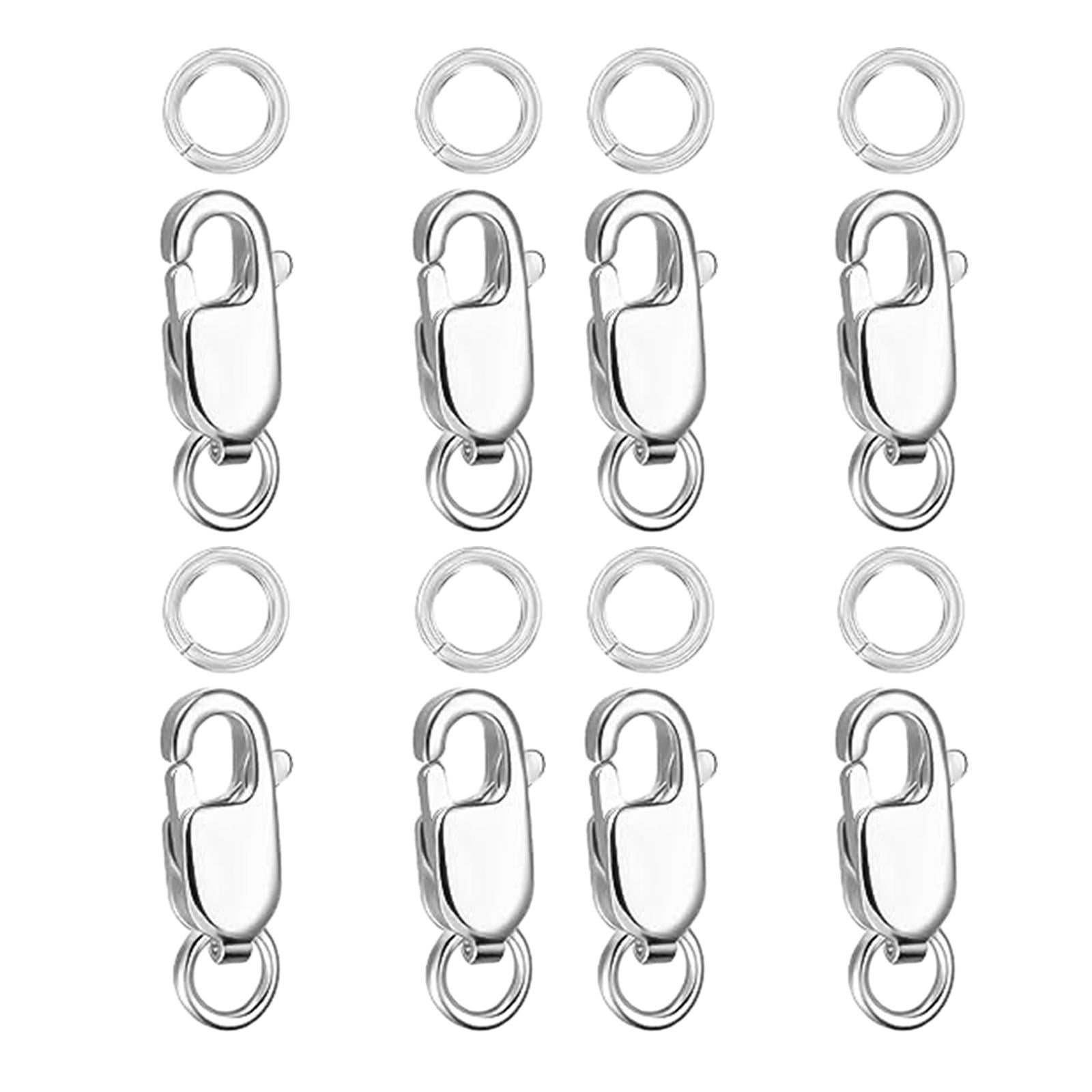 Rushay 8Pcs Lobster Claw Clasp Extended Chain Stainless Steel Connector ...
