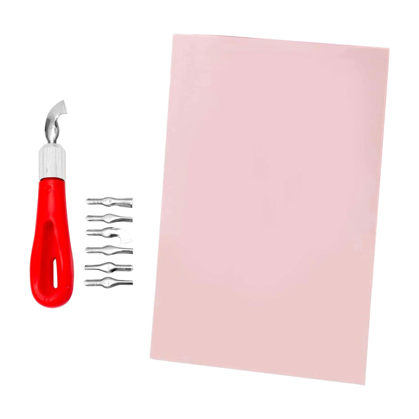 Rushay Rubber Block Stamp Carving Blocks Stamp Making with Cutter Tools ...