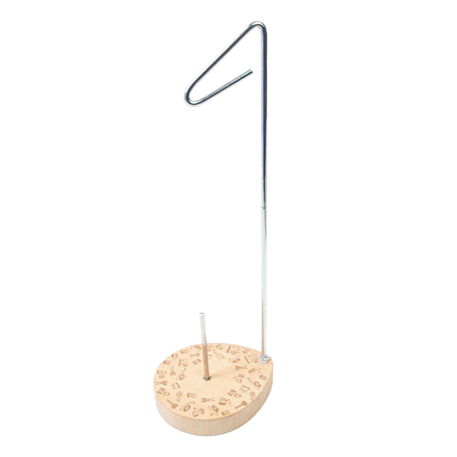 Rushay Thread Spool Holder Organizer Wood Base Universal Attachments ...