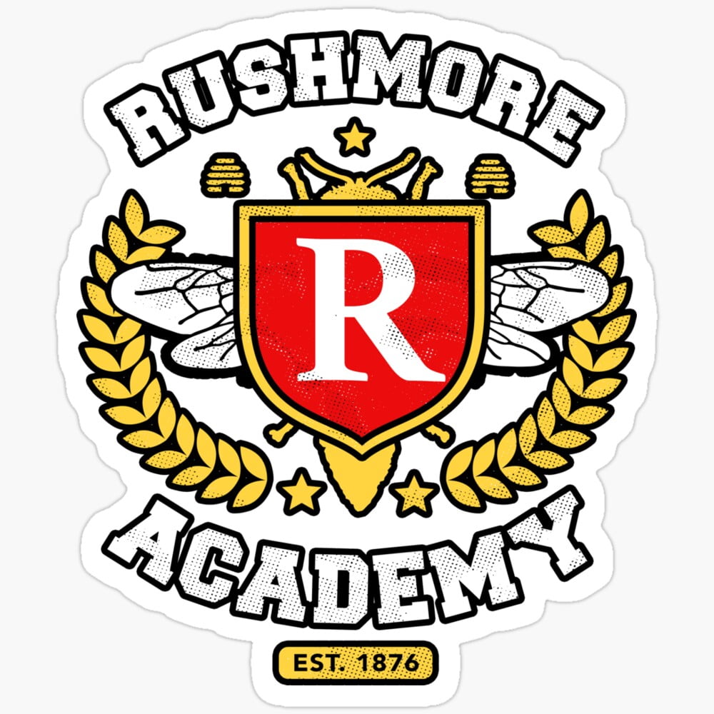 Rushmore Academy T-Shirt Sticker Phone Decal Water Bottle Stickers Car ...