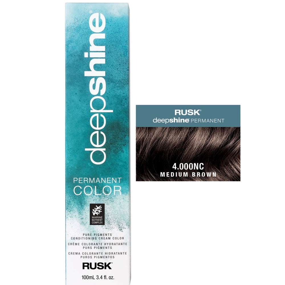 Rusk Deepshine Permanent Hair Color, Marine Nutrient Complex, 4.000NC ...