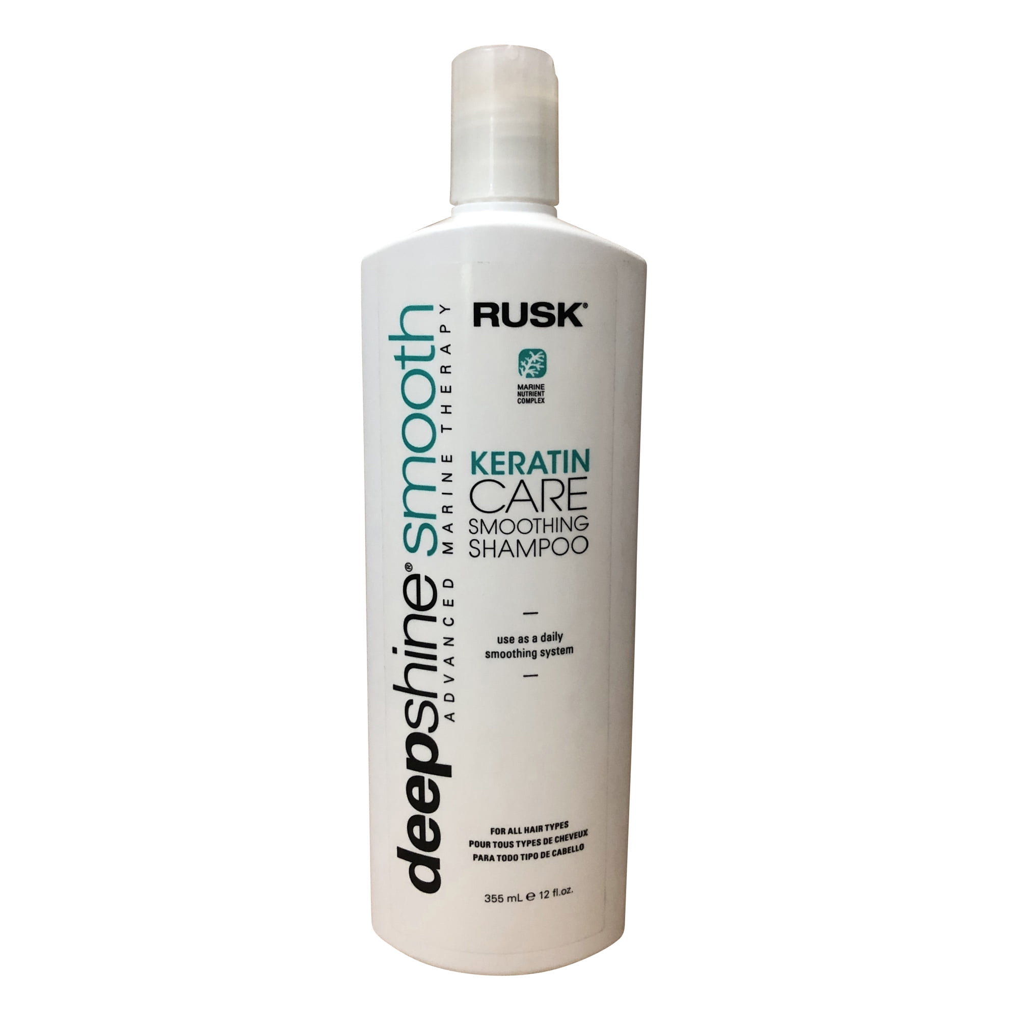 Rusk Keratin Care Smoothing Shampoo All Hair Types 12 OZ - Walmart.com