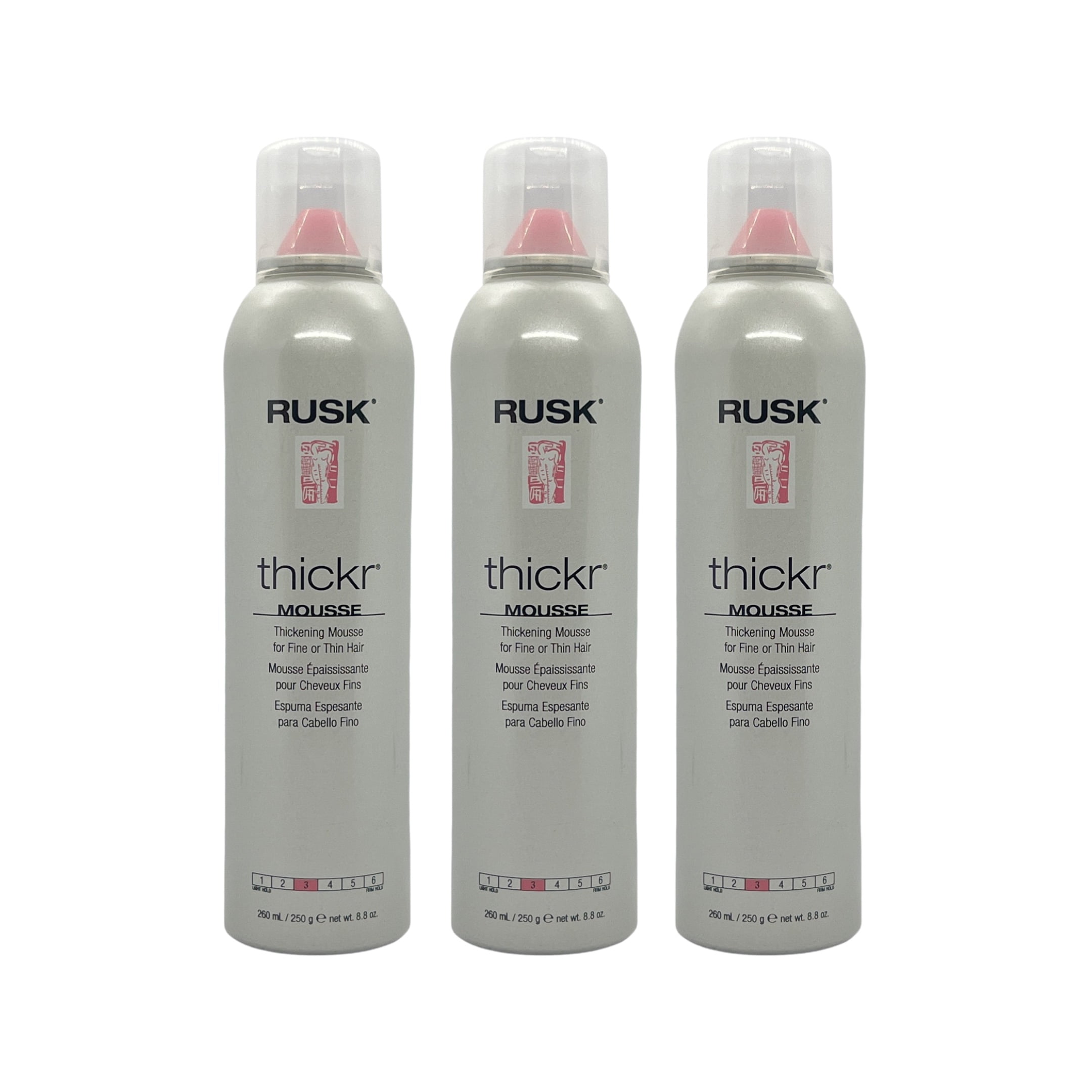 Rusk Thickr Thickening Mousse for Full Hair, Boost Volume, 8.8 Oz (Pack of 3) - Walmart.com