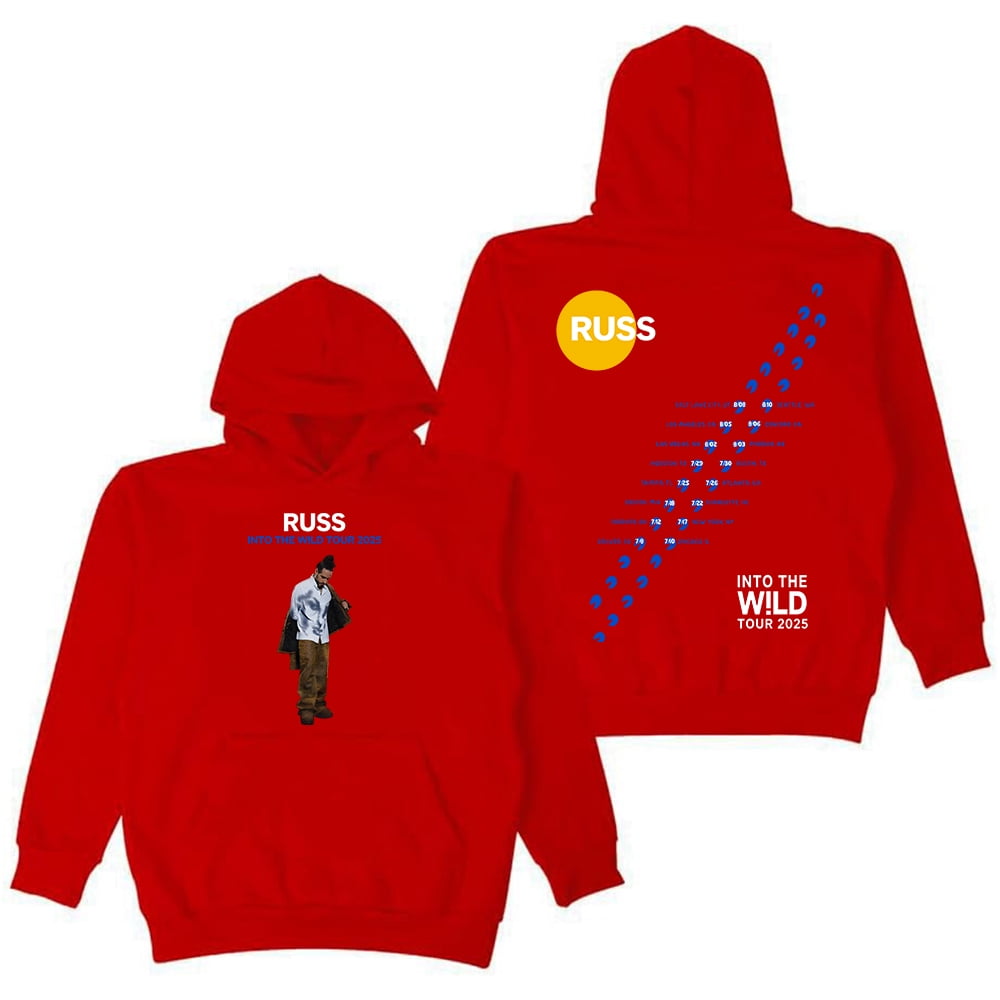 Russ 2025 Into The Wild Tour Merch Hoodie Long Sleeve Streetwear Women ...