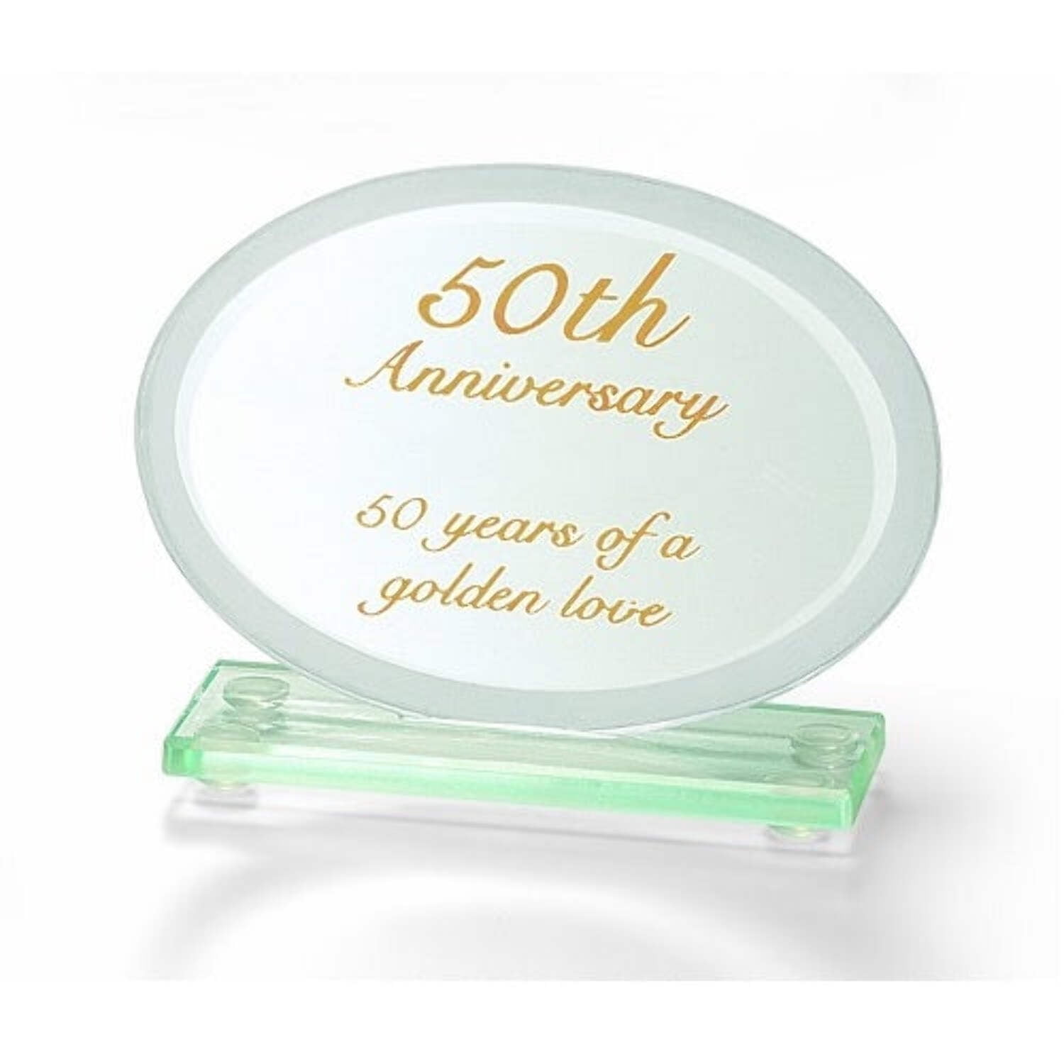 Russ 50th Anniversary Glass Plaque - Walmart.com