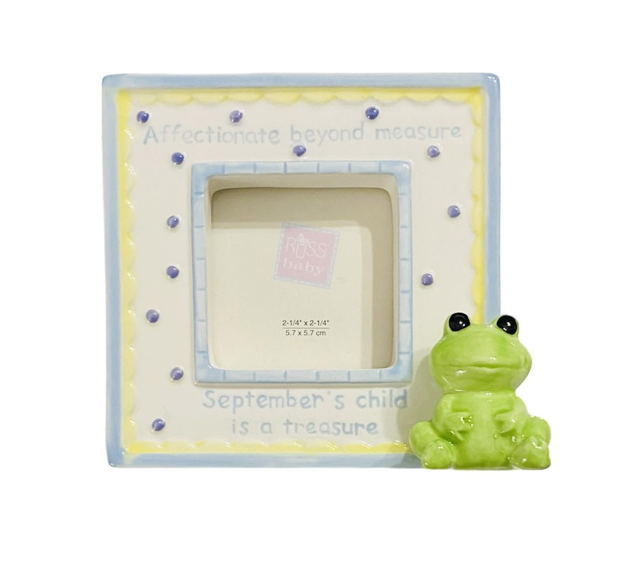 Russ Baby Precious Keepsakes Earthware Monthly Photo Frame September ...