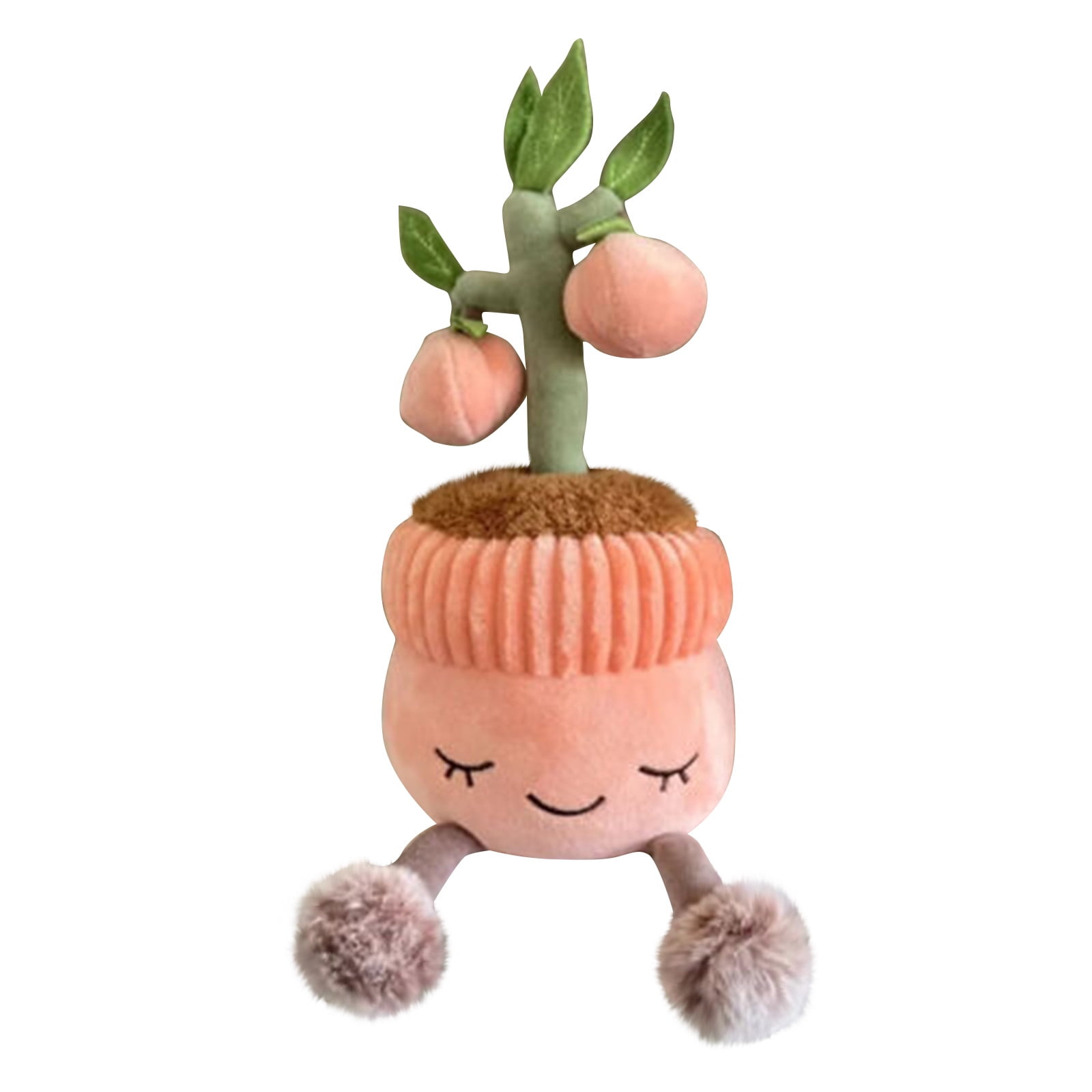 Russ Greenhouse Plush Potted Peach Plant, Russ Plushies Toy Figures ...