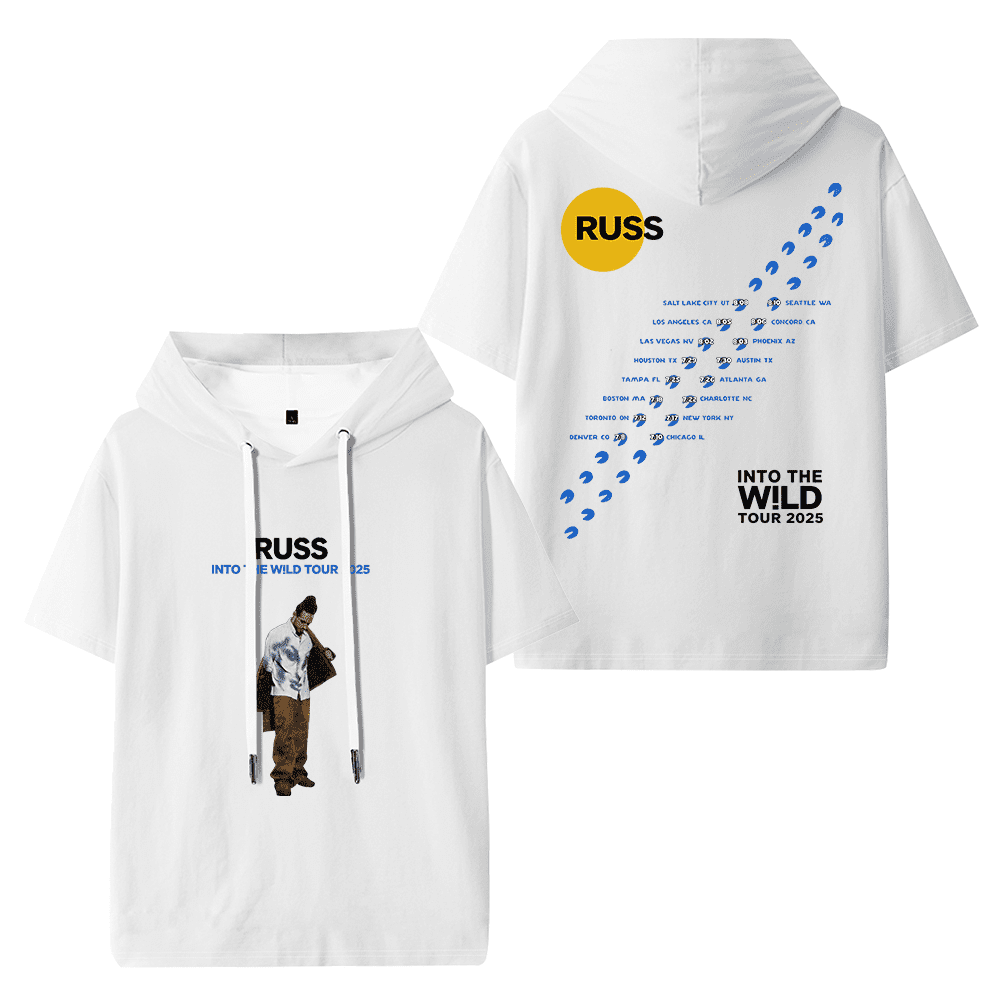 Russ Into The Wild Tour 2025 Hooded T-shirt Women Men Fashion Short ...
