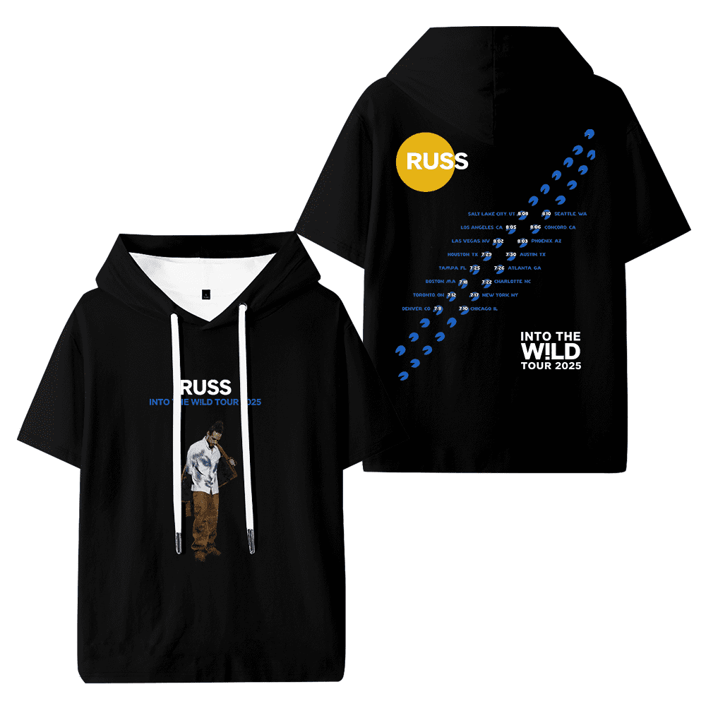 Russ Into The Wild Tour 2025 Hooded T-shirt Women Men Fashion Short ...