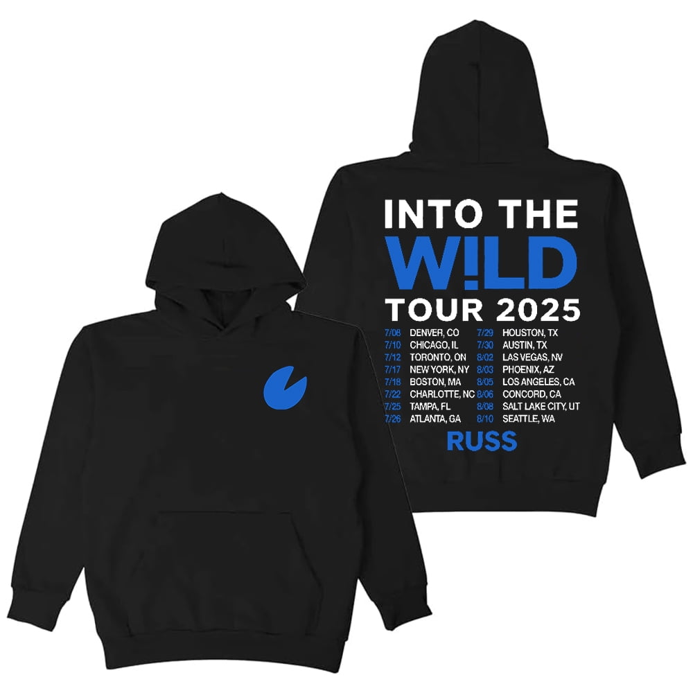 Russ Into The Wild Tour 2025 Hoodie Long Sleeve Streetwear Women Men ...