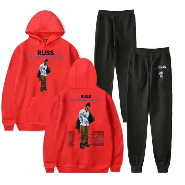 Russ Into The Wild Tour 2025 Merch Hoodie and SWEATPANTS set pop print ...