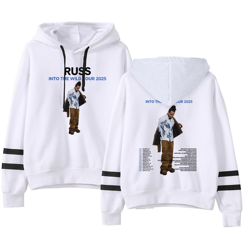Russ Into The Wild Tour 2025 Merch Men/Women Hooded Sweet Streetwear ...