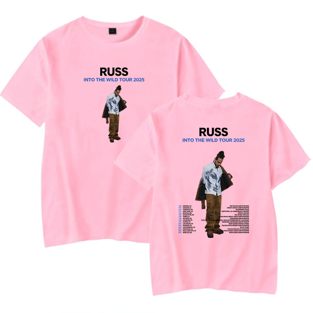 Russ Into The Wild Tour 2025 Merch T-Shirt Women Men Crewneck Casual ...