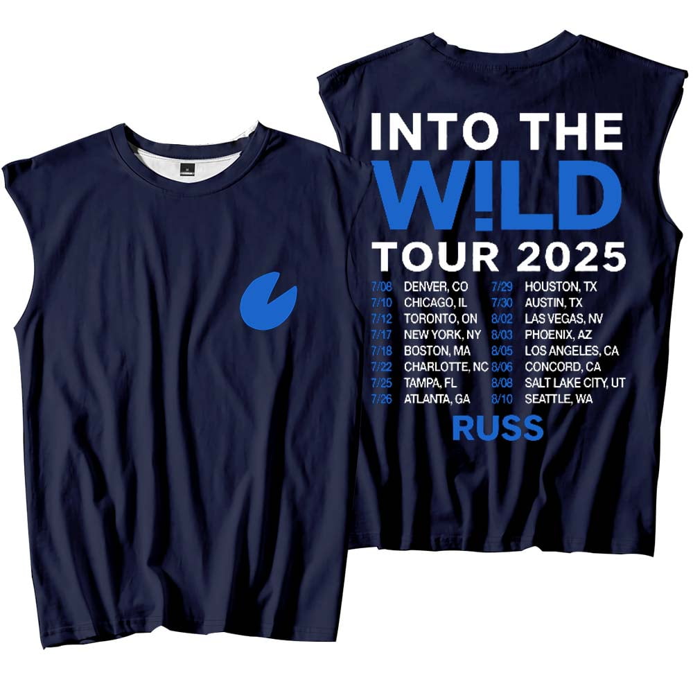Russ Into The Wild Tour 2025 Merch Tank Tops Sleeveless Sport Vest ...