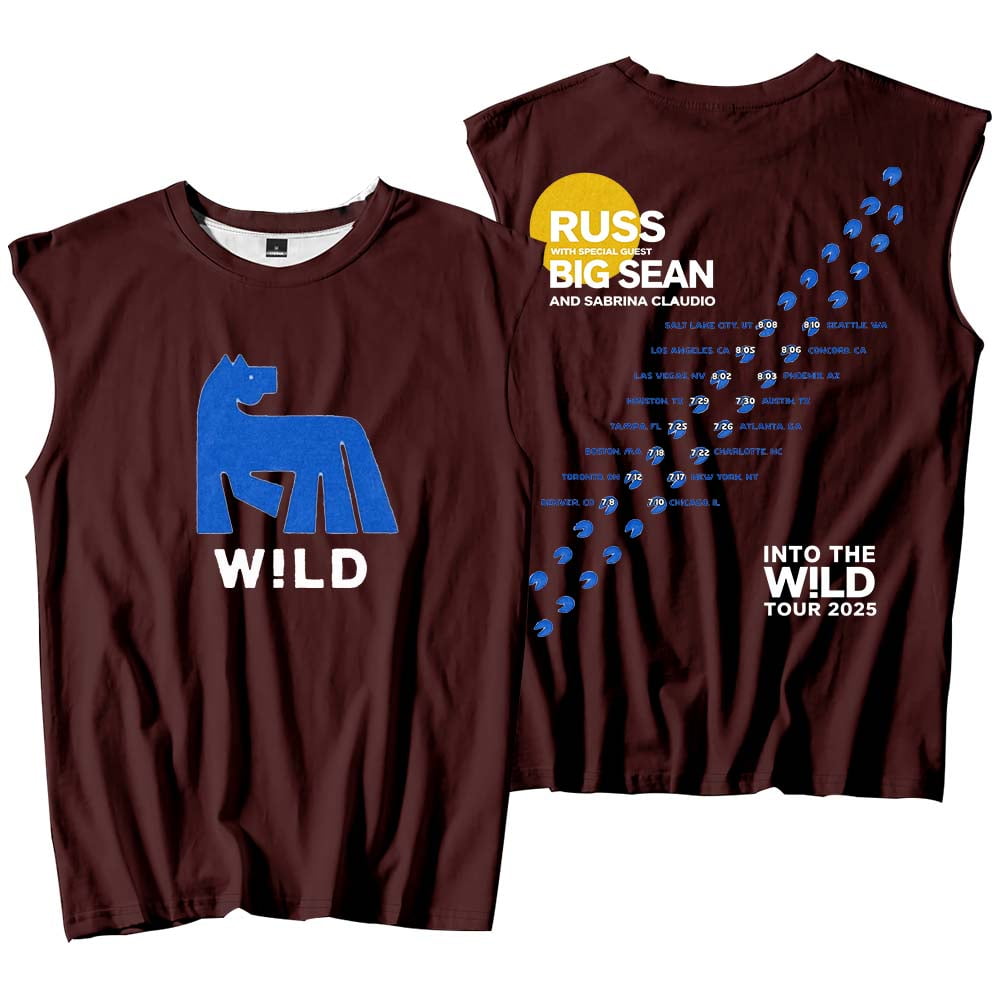 Russ Into The Wild Tour 2025 Tank Tops Sleeveless Sport Vest Women Men ...