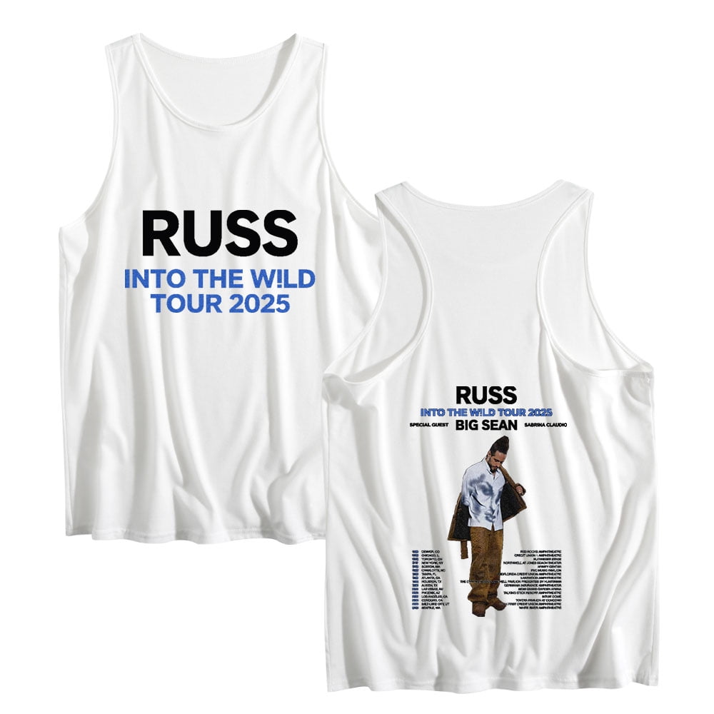 Russ Into The Wild Tour 2025 Vest Fashion Sleeveless Cool Tank Tops ...