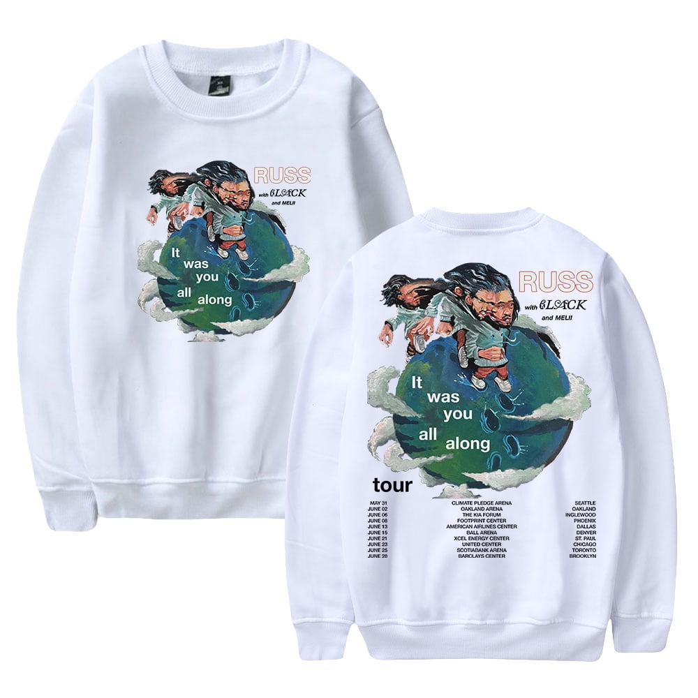 Russ It Was You All Along Tour 2024 Merch Crewneck Long Sleeve ...
