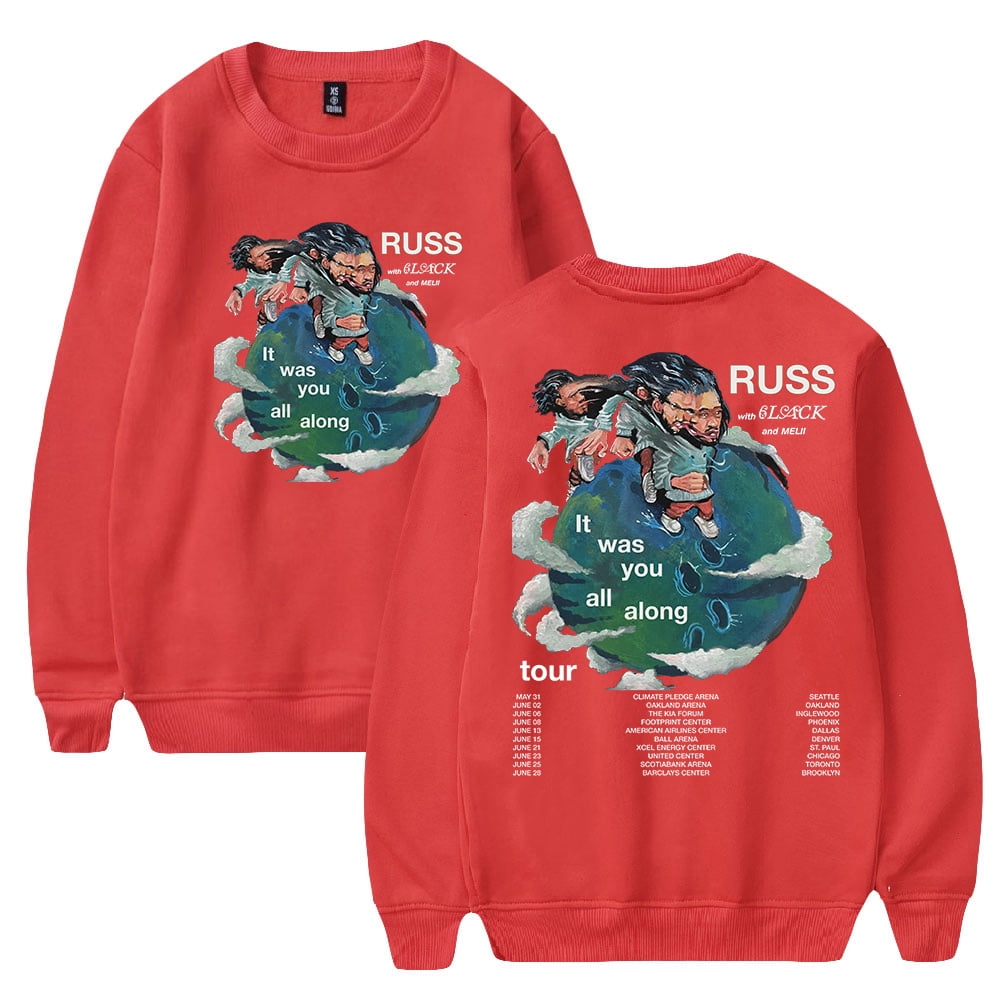 Russ It Was You All Along Tour 2024 Merch Crewneck Long Sleeve ...