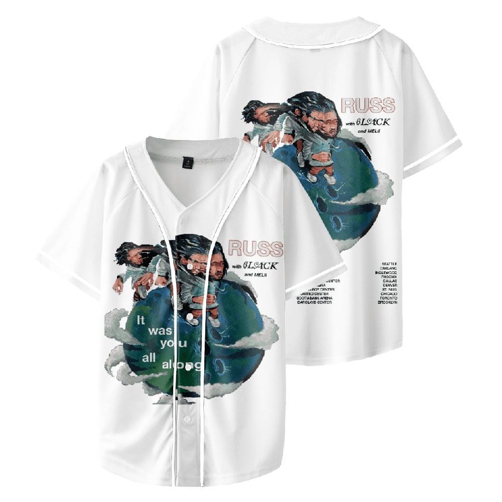 Russ It Was You All Along Tour Merch Baseball Jersey 3D Print Hip Hop T ...
