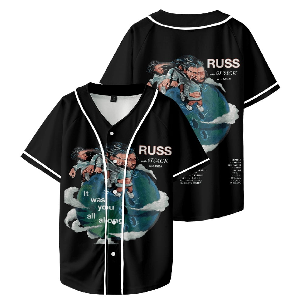 Russ It Was You All Along Tour Merch Baseball Jersey 3D Print Hip Hop T ...