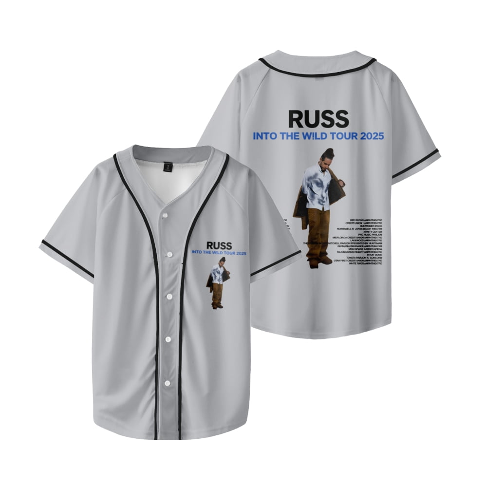 Russ Merch Into The W!LD Tour 2025 Date Graphic Printed Classic Men ...