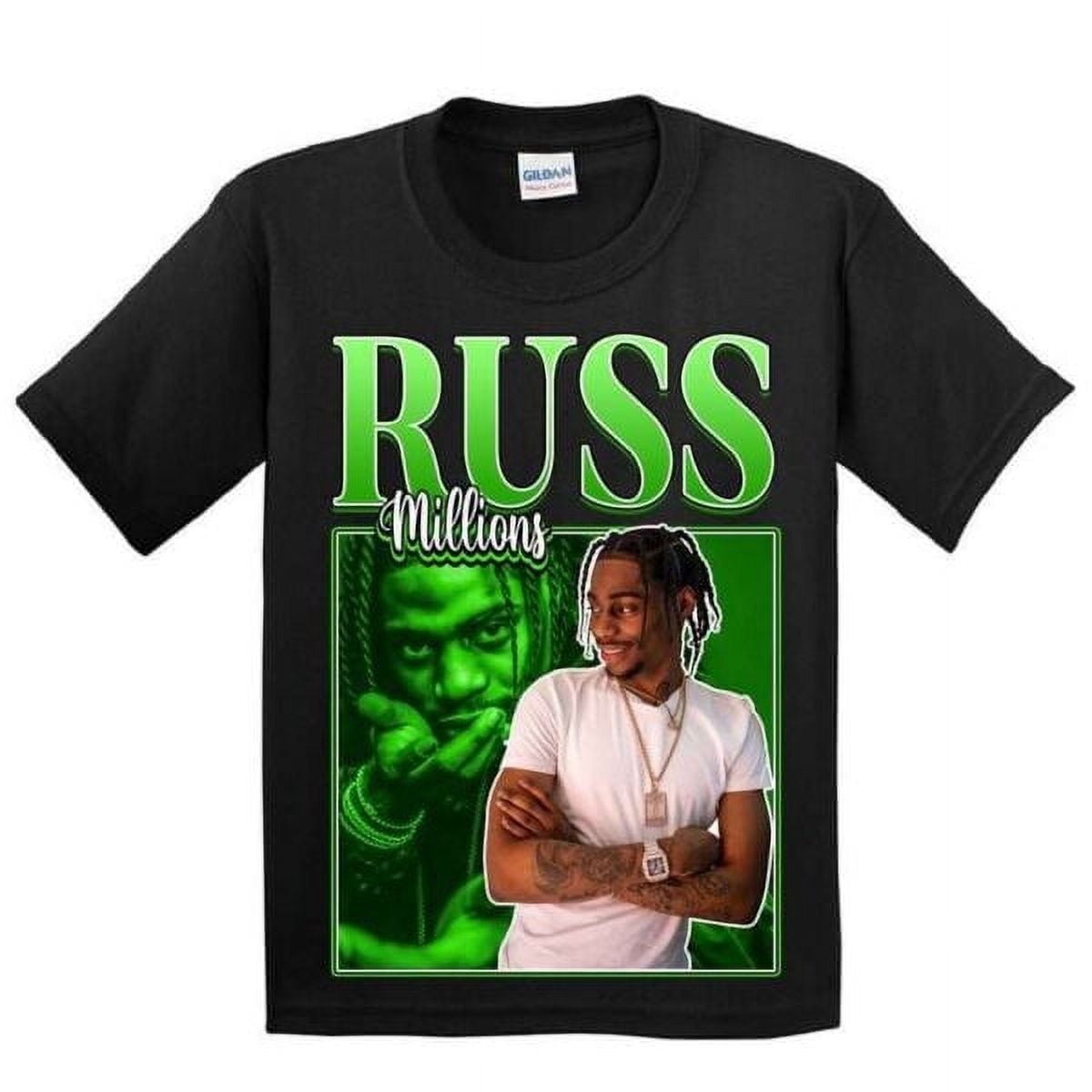 Russ Millions Rapper Vintage Black T-shirt - Walmart.com