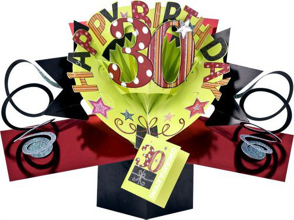 Russ Pop-Up 30th Birthday Greeting Card with Envelope - Happy Birthday ...