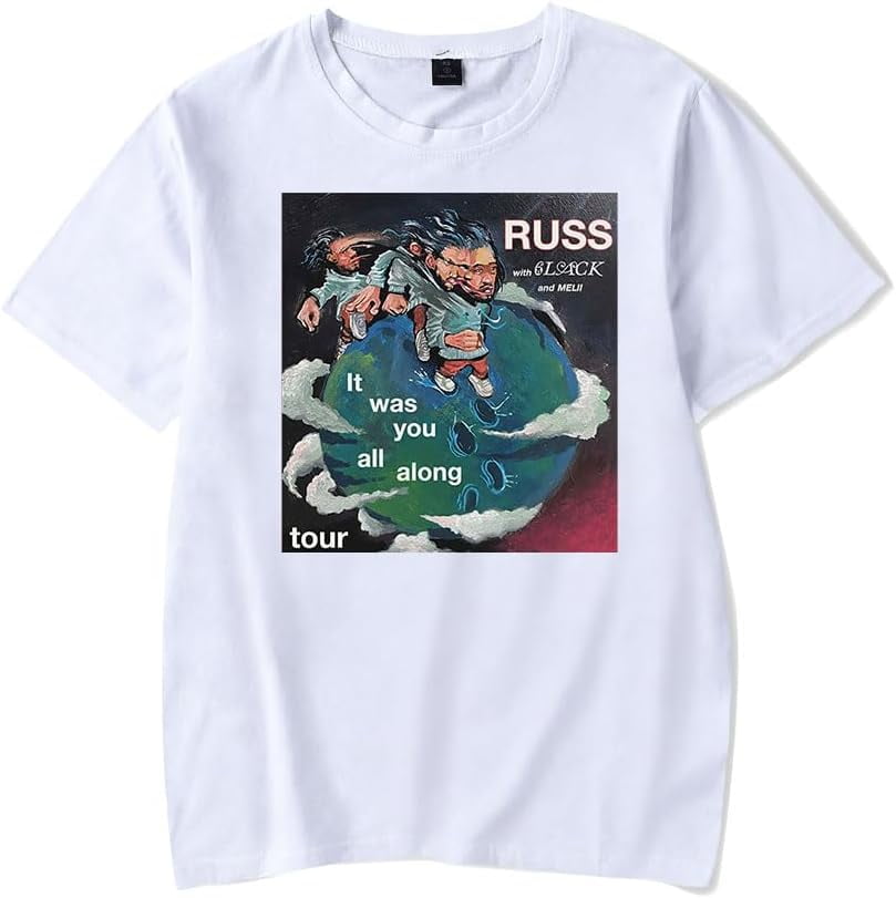 Russ Rapper It was You All Along Tour T-Shirt Women Men Summer Hiphop ...