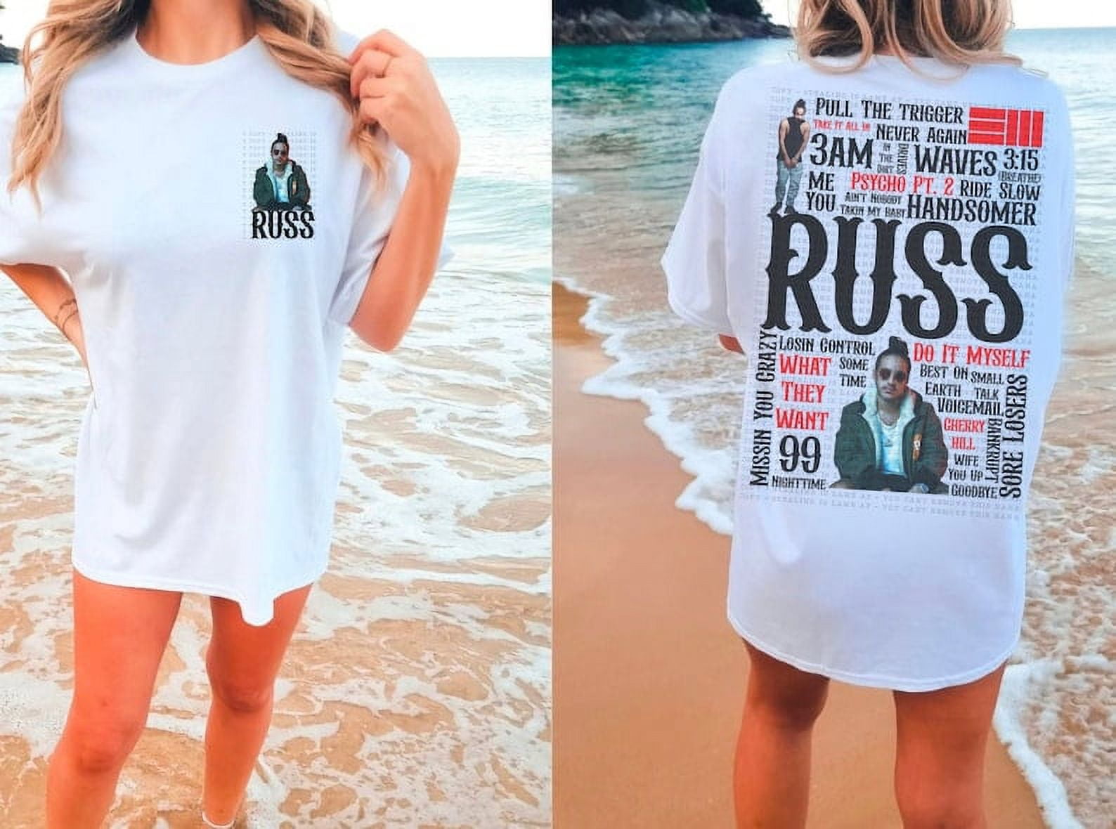 Russ Song List shirt Russ Merch - Walmart.com