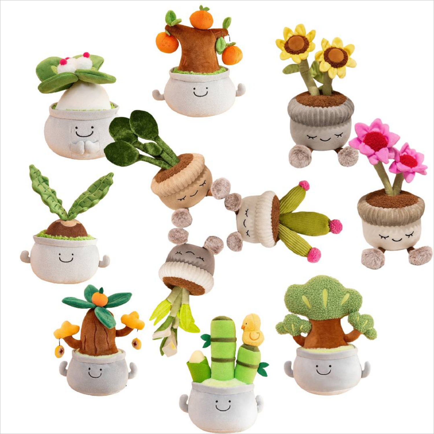 Russ Succulent Plant Pot Stuffed Plushies, 11.8 Inches | Potted Plant ...