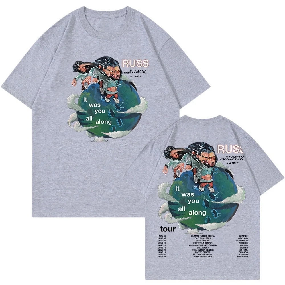 Russ T-shirt It Was You All Along Tour 2024 Tee Cosplay Short Sleeve ...