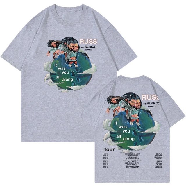 Russ T-shirt It Was You All Along Tour 2024 Tee Cosplay Short Sleeve ...