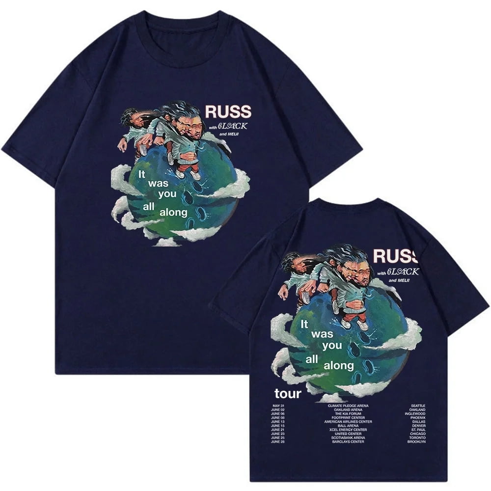 Russ T-shirt It Was You All Along Tour 2024 Tee Cosplay Short Sleeve ...