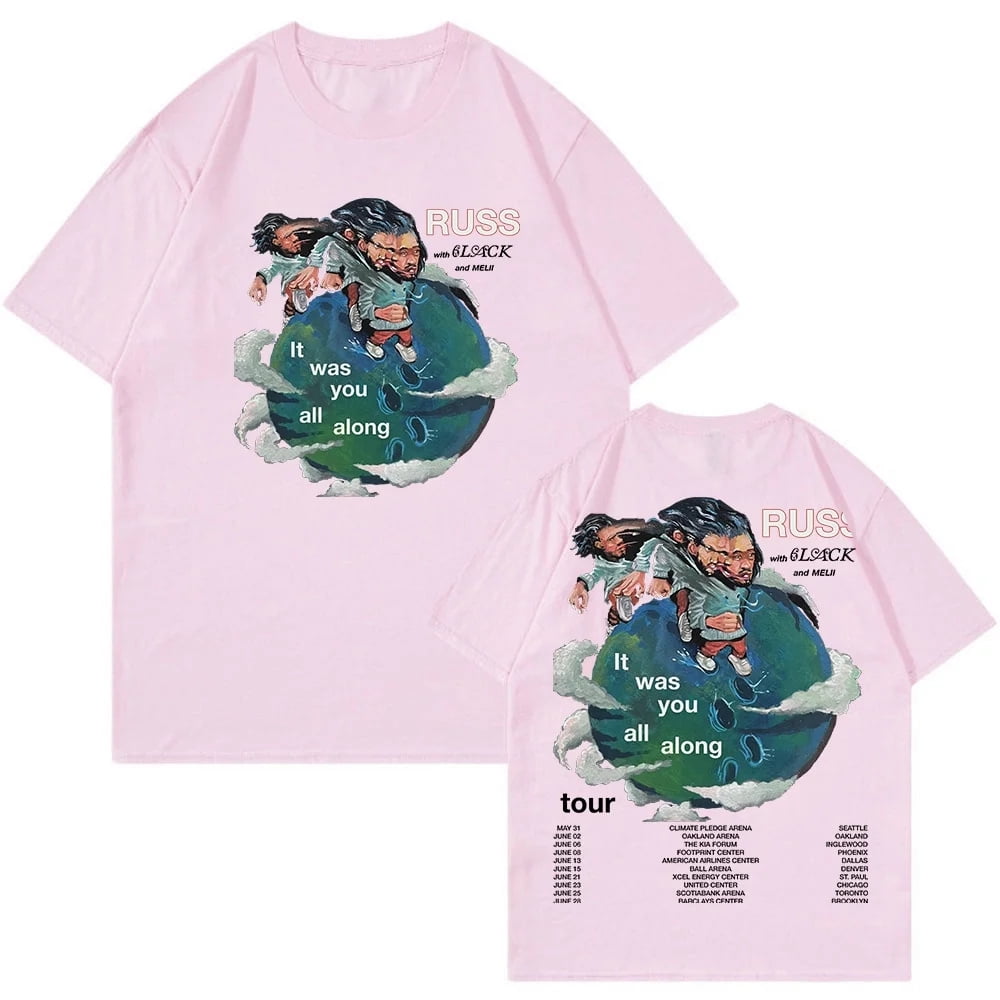 Russ T-shirt It Was You All Along Tour 2024 Tee Cosplay Short Sleeve ...