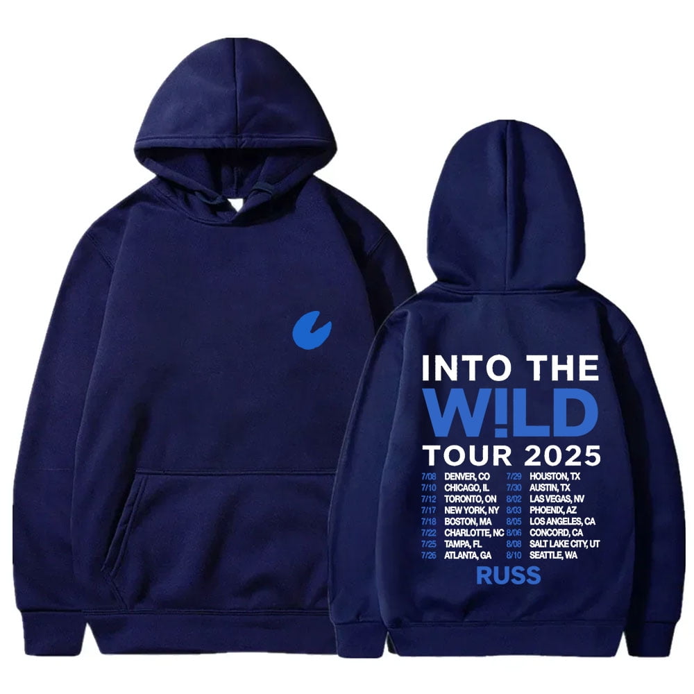 Russ Wild Tour 2025 Merch Hoodies Long Sleeve Streetwear Cosplay Unisex ...