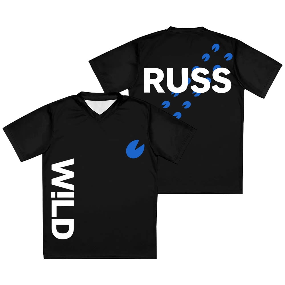 Russ Wild Tour V-neck Jersey Tee Cosplay Women Men Fashion Short Sleeve ...
