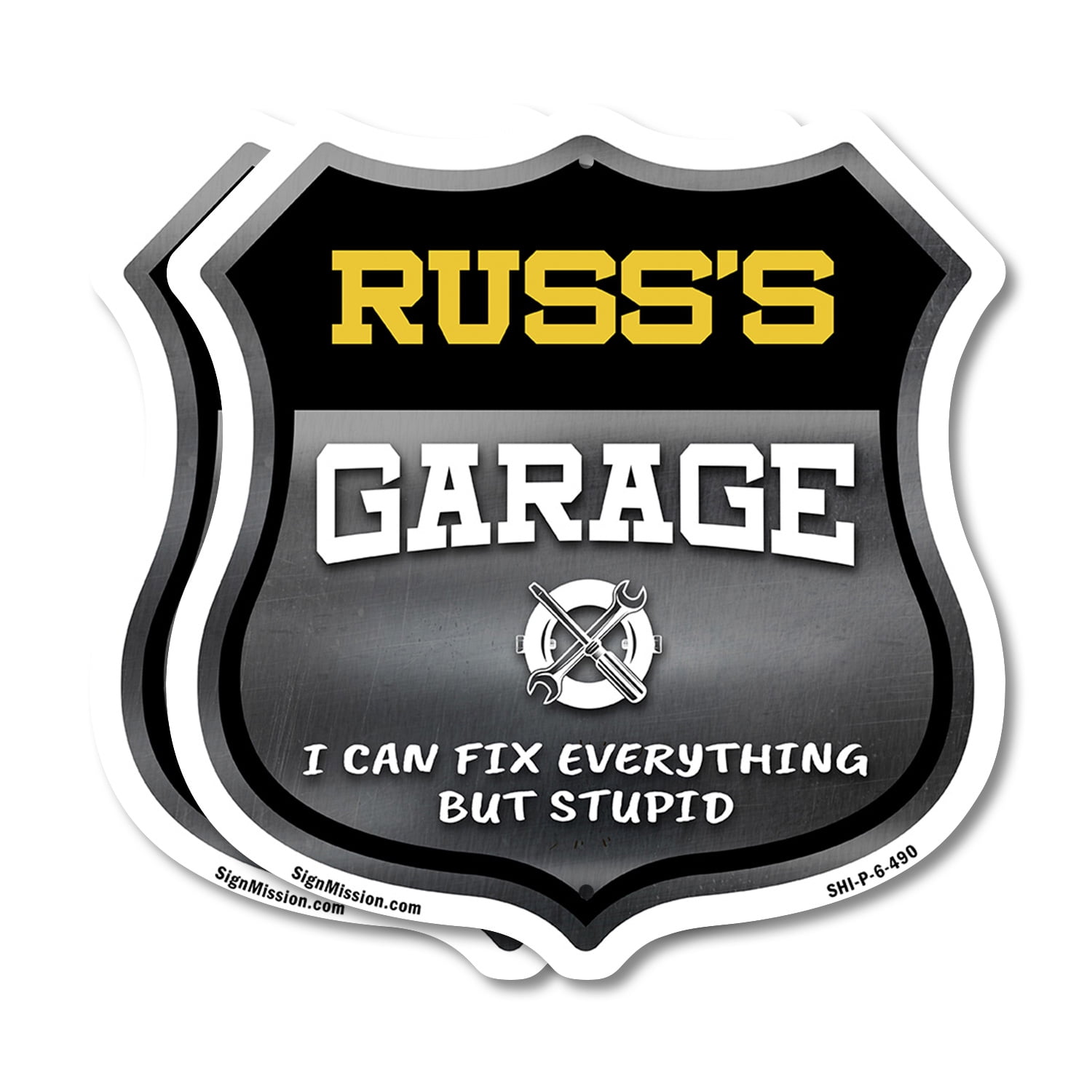 Russ's Garage I Can Fix Everything But Stupid (2 Pack) 6 inch X 6 inch ...