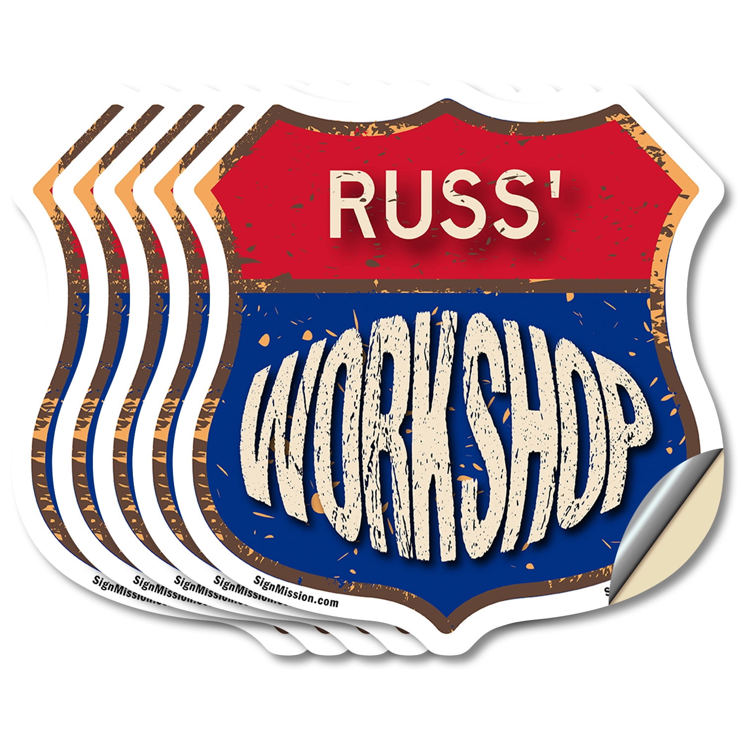 Russ's Workshop (5 Pack) 4 inch X 4 inch Shield Shaped Heavy Duty 3.2 ...