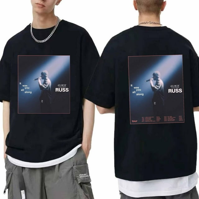 Russ with 6lack and Melii 2024 Tour Shirt It Was You All Along 2024 ...