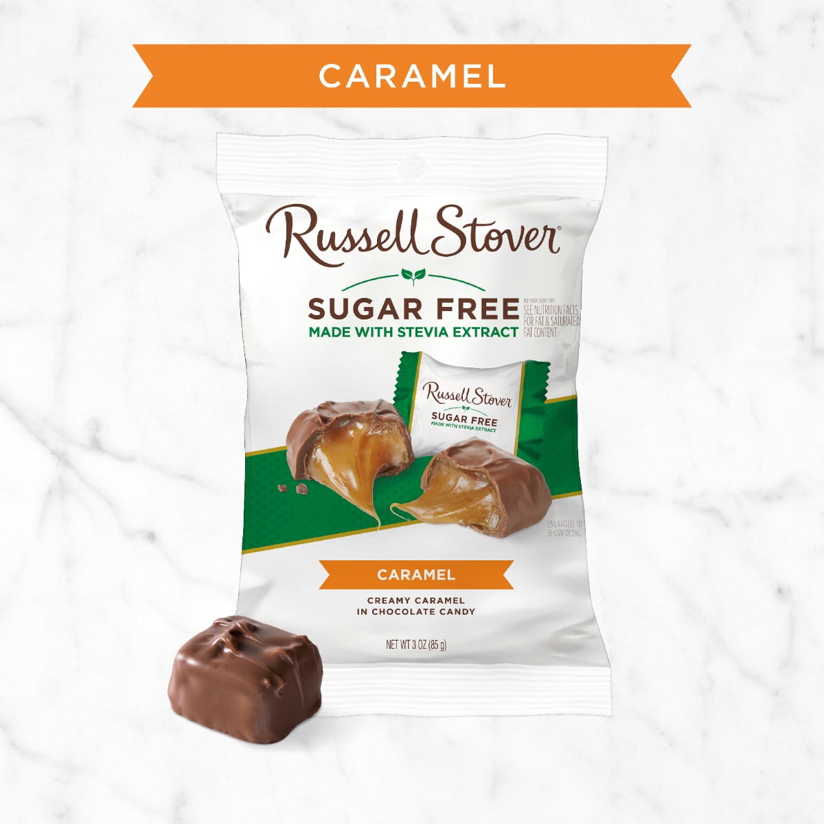 Russell Stover Caramel Chocolate Candy, Individually Wrapped, 1.5 oz ...