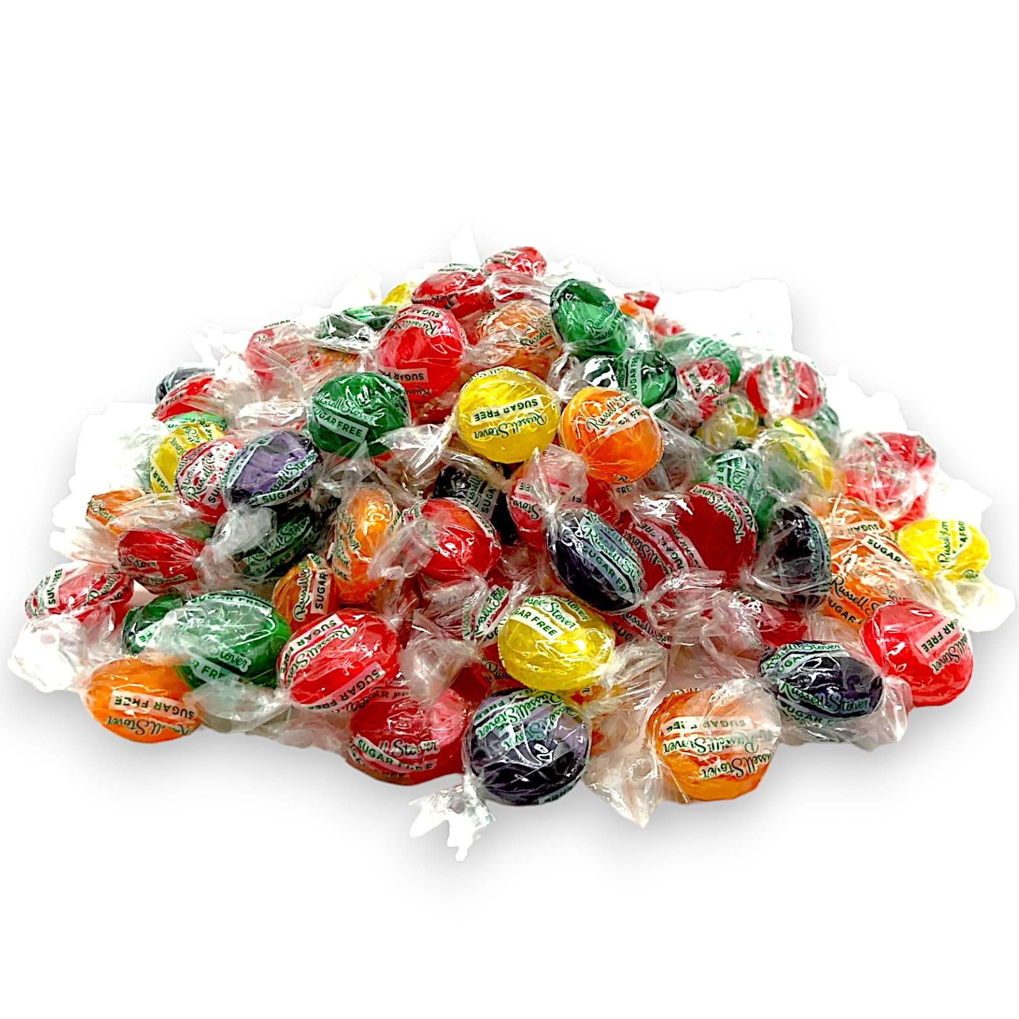 Russel Stover Gourmet Sugar Free Hard Candy Bulk, 1 lb Assorted Fruit Flavors Cherry, Grape ...