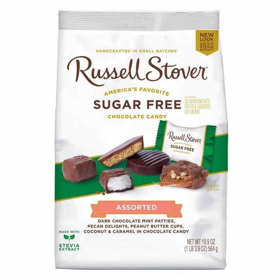 Russell Stover Assorted Sugar-Free Chocolate Candies, 19.9 oz, Made ...