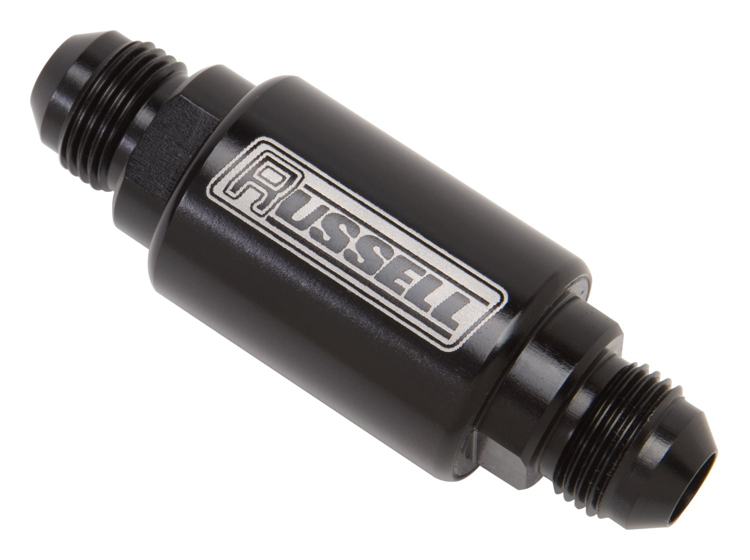 Russell 650133 -6 AN Black 40 Micron Fuel Filter 3" Length - Walmart.com