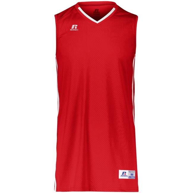 Russell Adult Legacy Basketball Jersey, True Red & White - 2XL ...